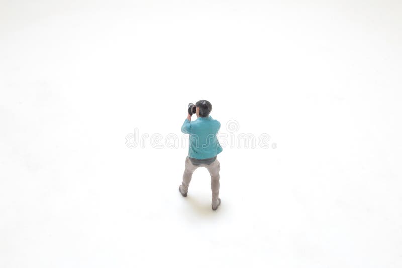 The Fun of Mini Photographer Figure are Shooting Stock Image - Image of ...