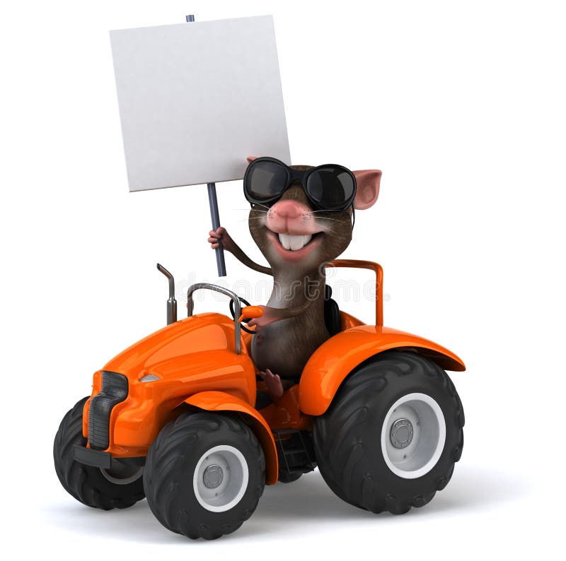 Fun mouse stock illustration. Illustration of lawnmower - 111931554