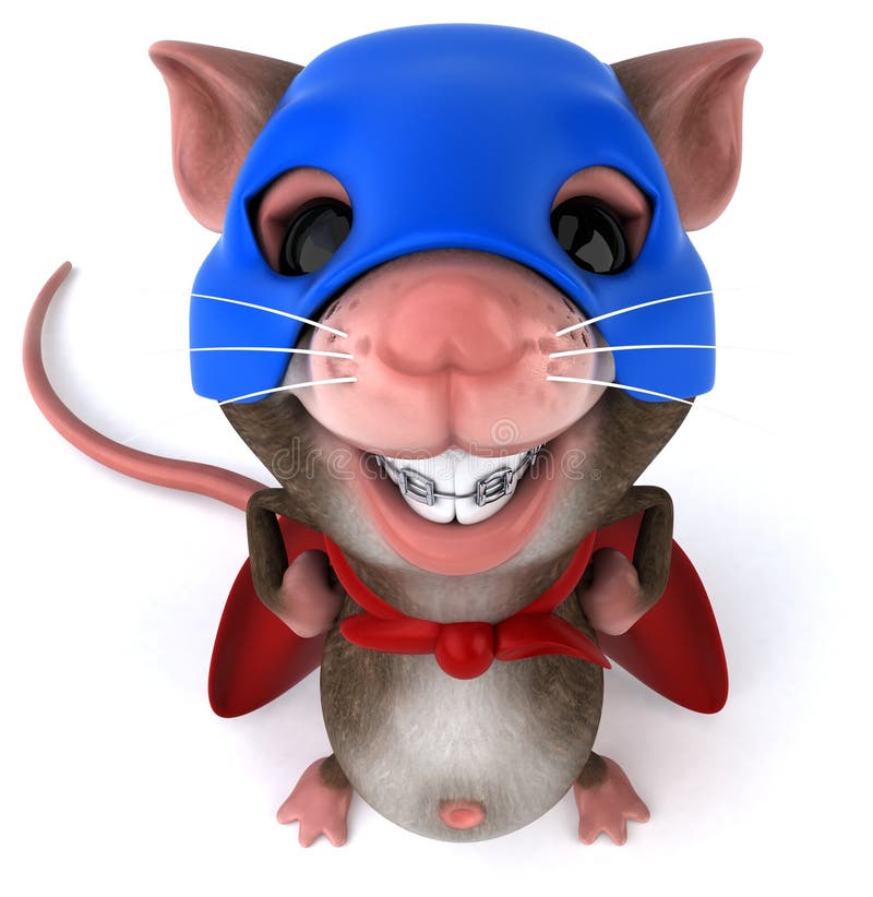 Mouse with a tooth stock illustration. Illustration of small - 13564491