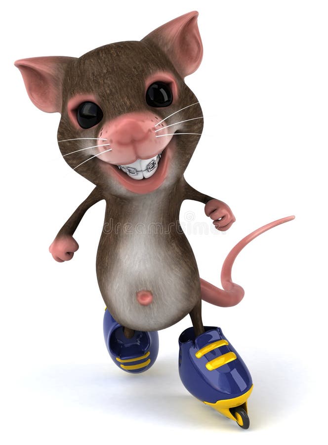 Mouse with a tooth stock illustration. Illustration of small - 13564491