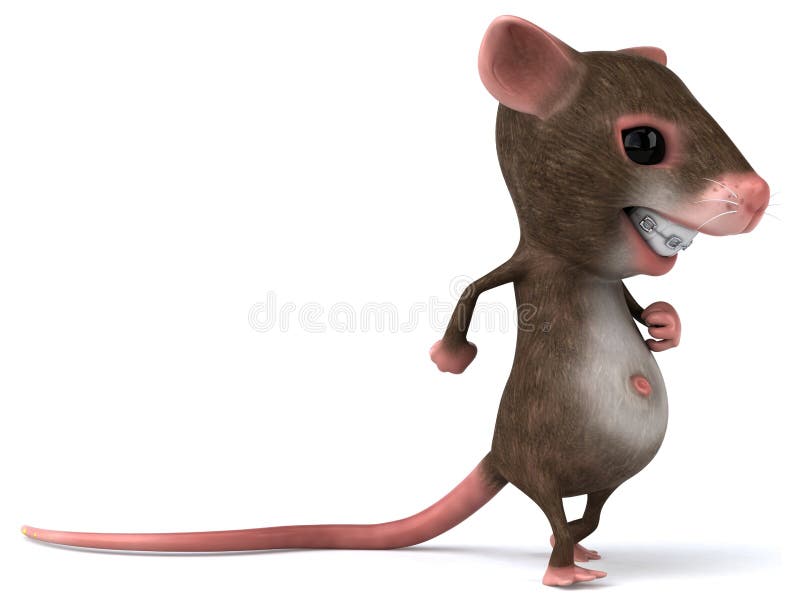 Mouse with a tooth stock illustration. Illustration of small - 13564491