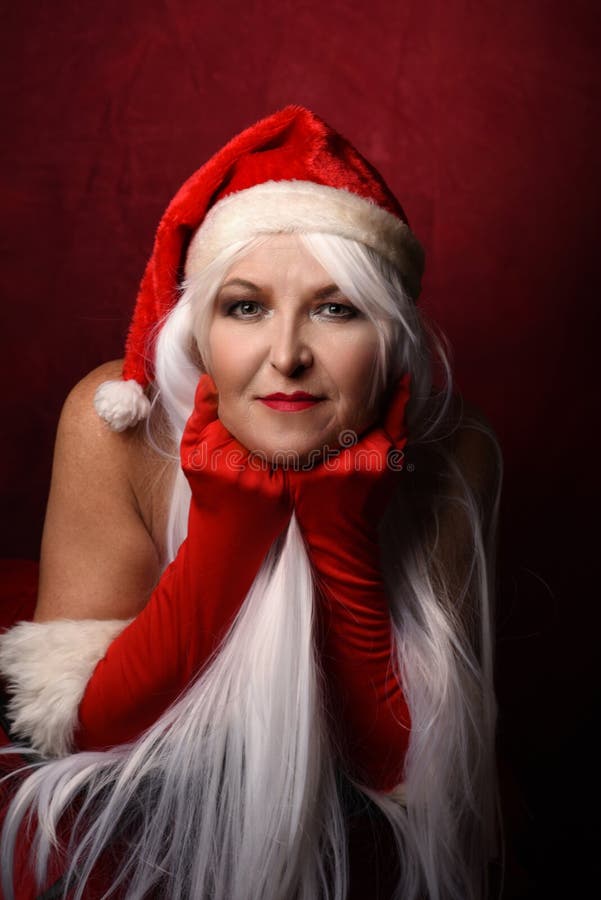 Fun Mrs Claus stock image. Image of furry, christmas - 236044717