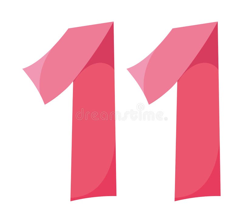 Number 11 Eleven Symbol Sign in Circle, 11th Eleventh Count Hashtag ...