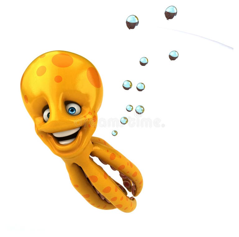 Fun octopus stock illustration. Illustration of drawing - 56608366