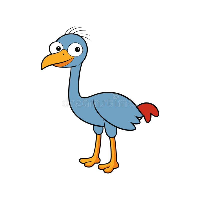 Moa Coloring Outline for Kids Stock Illustration - Illustration of ...