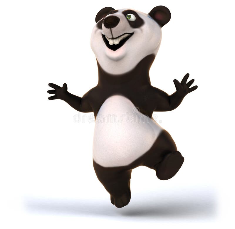 Fun panda stock illustration. Illustration of studio - 47298910