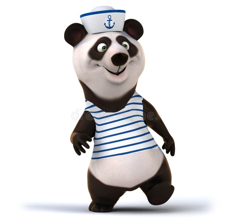 Fun panda stock illustration. Illustration of icon, cartoon - 48745064
