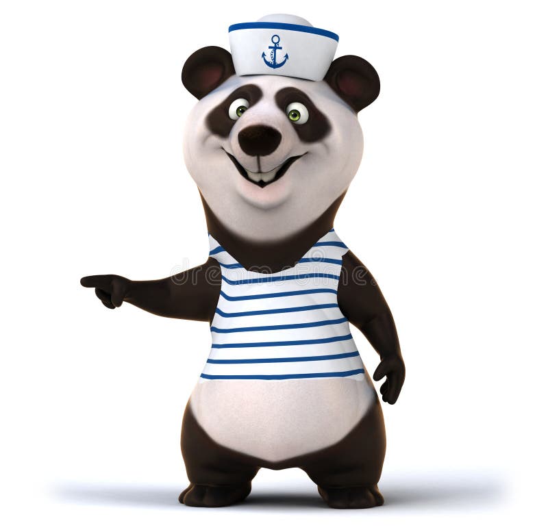 Fun panda stock illustration. Illustration of isolated - 49297242