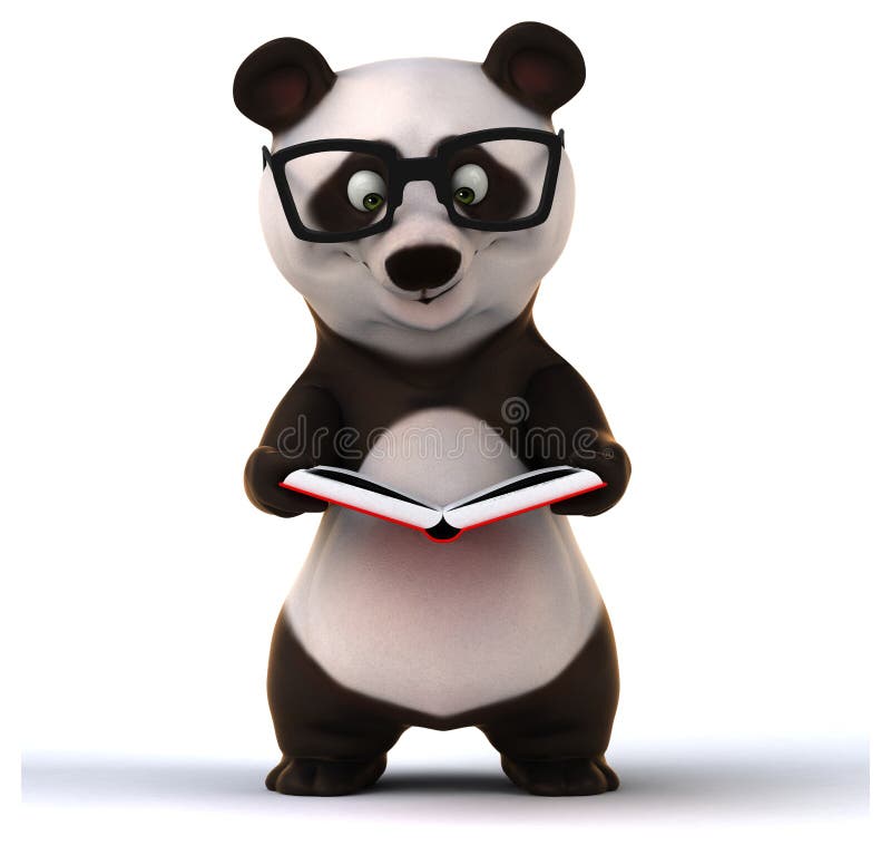 Fun panda stock illustration. Illustration of front, studio - 53995532