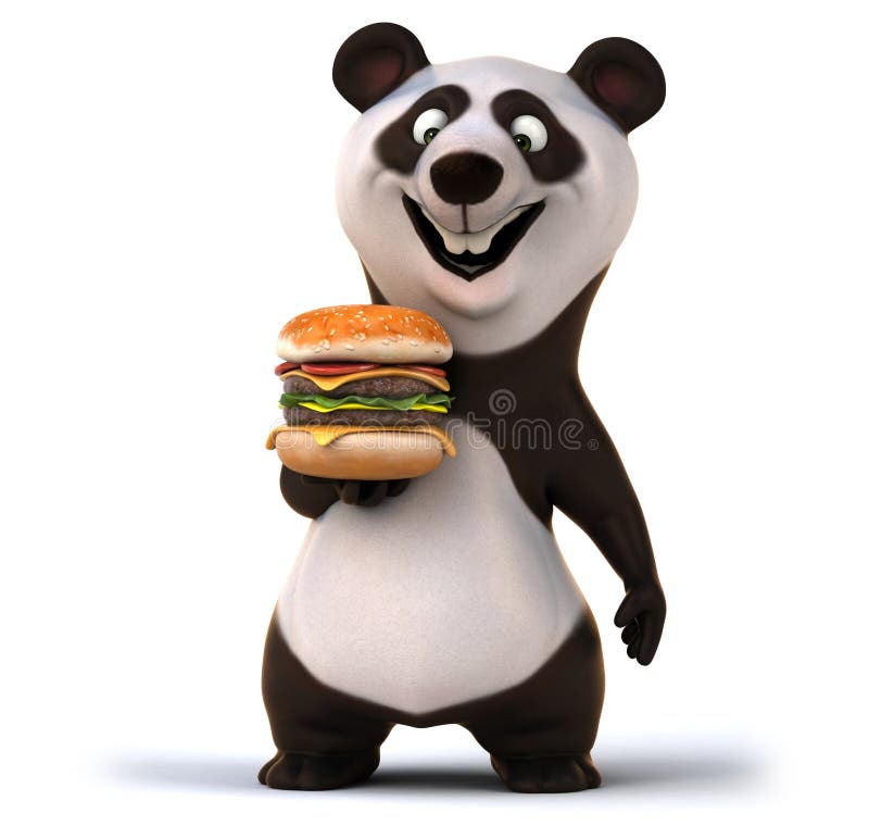 Fun panda stock illustration. Illustration of forest - 54715377