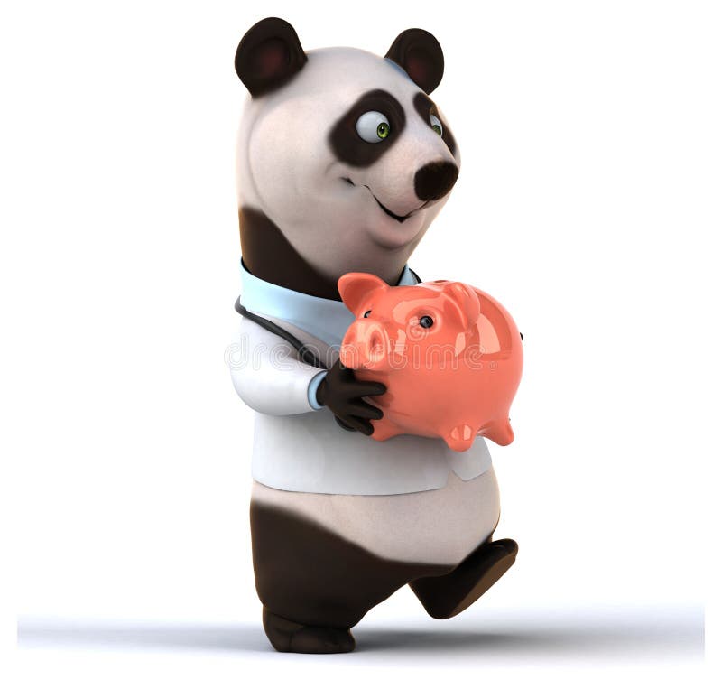 Fun panda stock illustration. Illustration of view, panda - 55856132