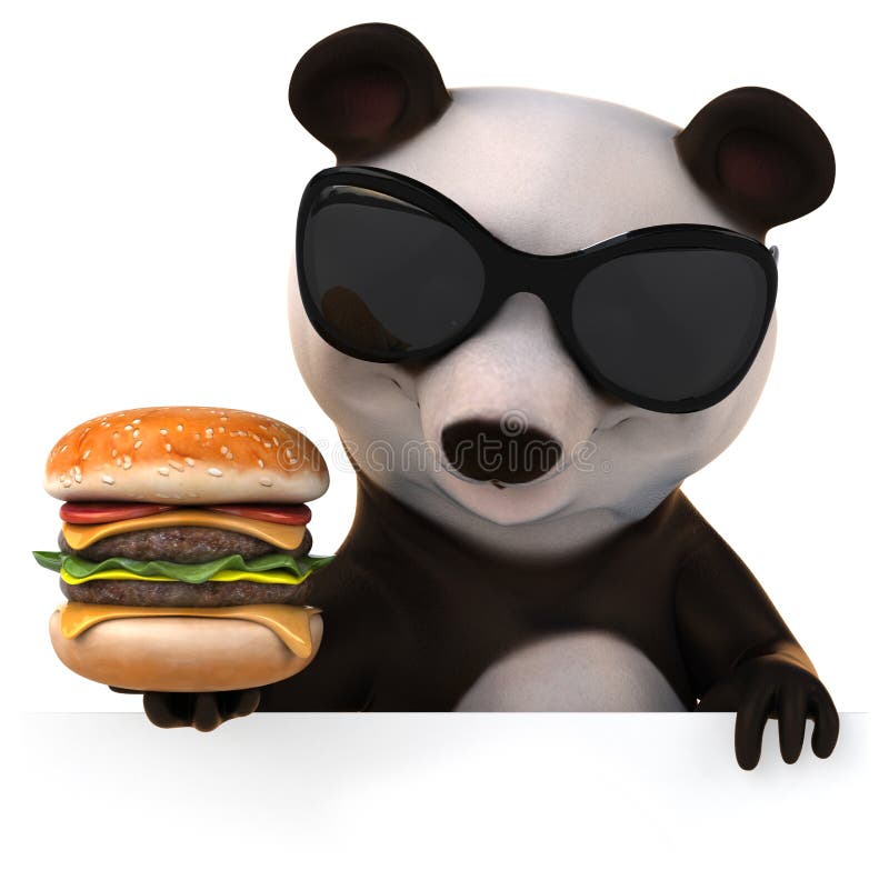 Fun panda stock illustration. Illustration of china, fast - 57319415