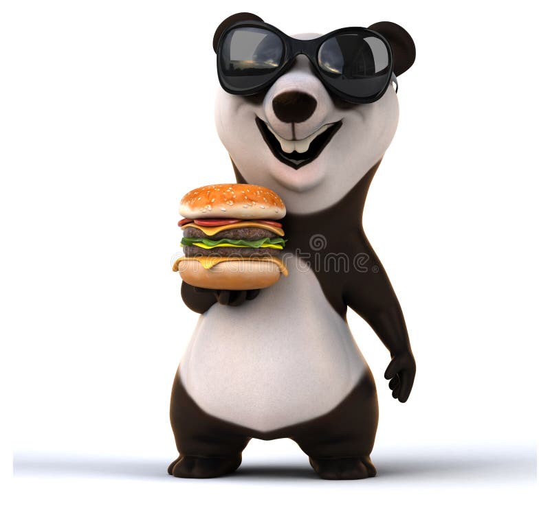 Fun panda stock illustration. Illustration of claw, white - 66068878