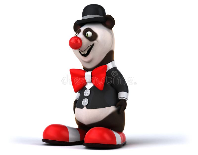 Fun panda stock illustration. Illustration of clown - 143899424