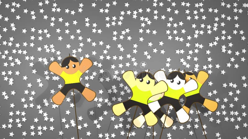 Fun Paper Puppets Animation. Stock Footage - Video of matte, drama ...