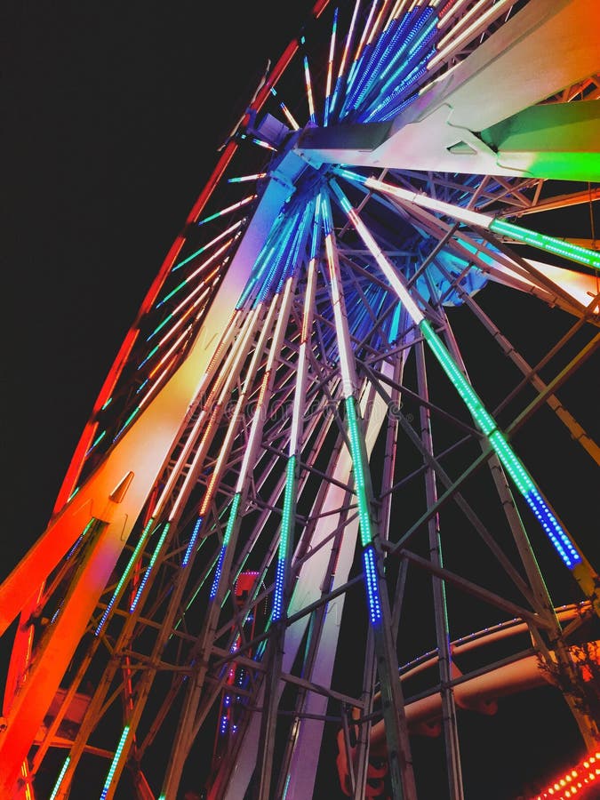 Fun Park Ferris Wheel Multi Colored Lights Editorial Stock Photo ...