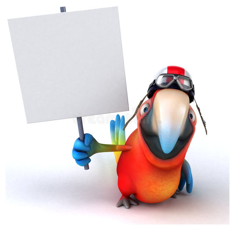 Fun parrot stock illustration. Illustration of exotic - 136594376