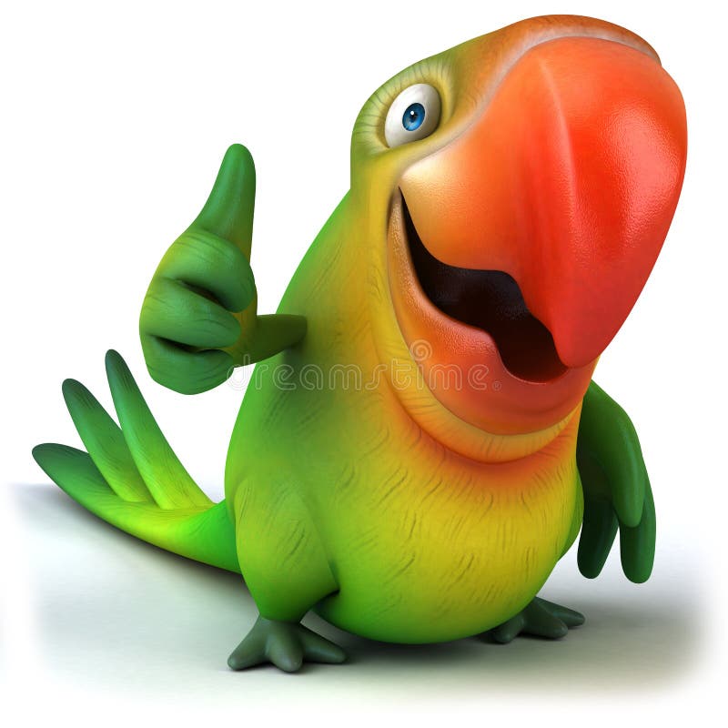 Fun parrot stock illustration. Illustration of portrait - 43164425