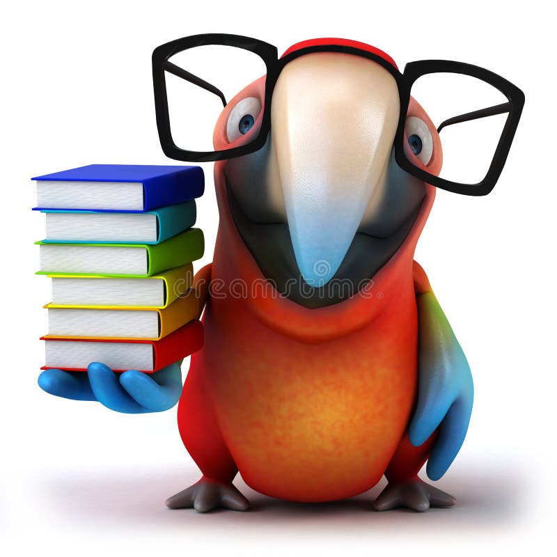 Fun parrot stock illustration. Illustration of funny - 44799329