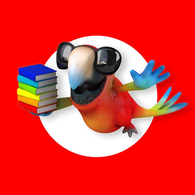 Parrot as teacher stock vector. Illustration of product - 3504480