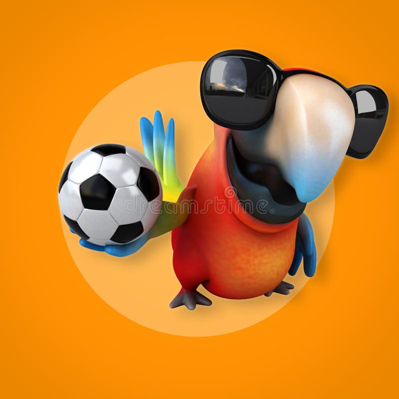 Fun parrot stock illustration. Illustration of bird, color - 71132919