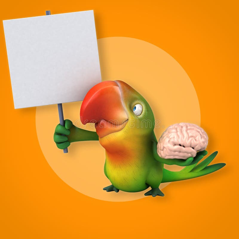Fun parrot stock illustration. Illustration of pretty - 71133653