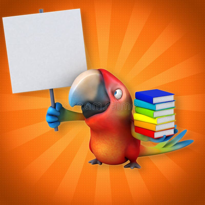 Fun parrot stock illustration. Illustration of cute, macaw - 71134016