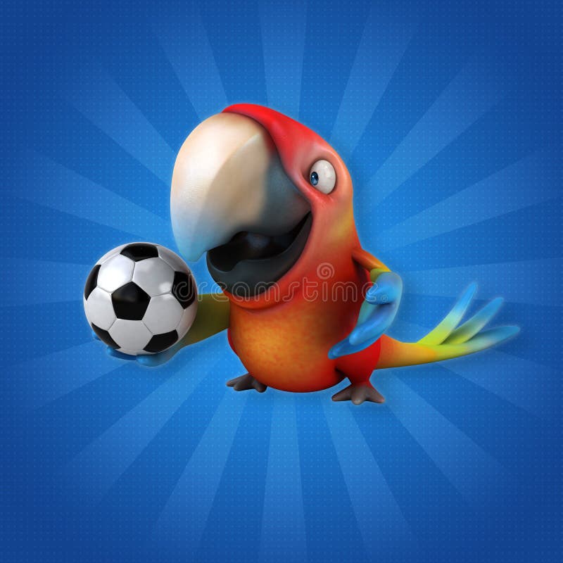 Fun parrot stock illustration. Illustration of pretty - 71134041