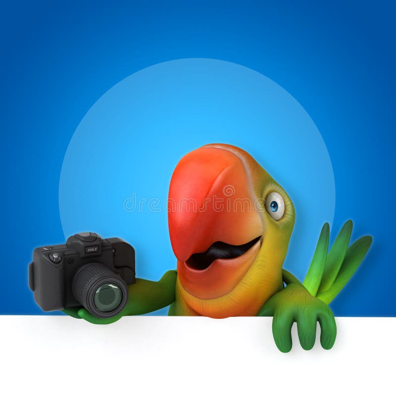 Fun parrot stock illustration. Illustration of pretty - 71134377