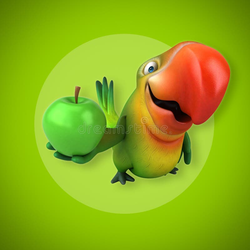 Fun parrot stock illustration. Illustration of bird, parrot - 71134591