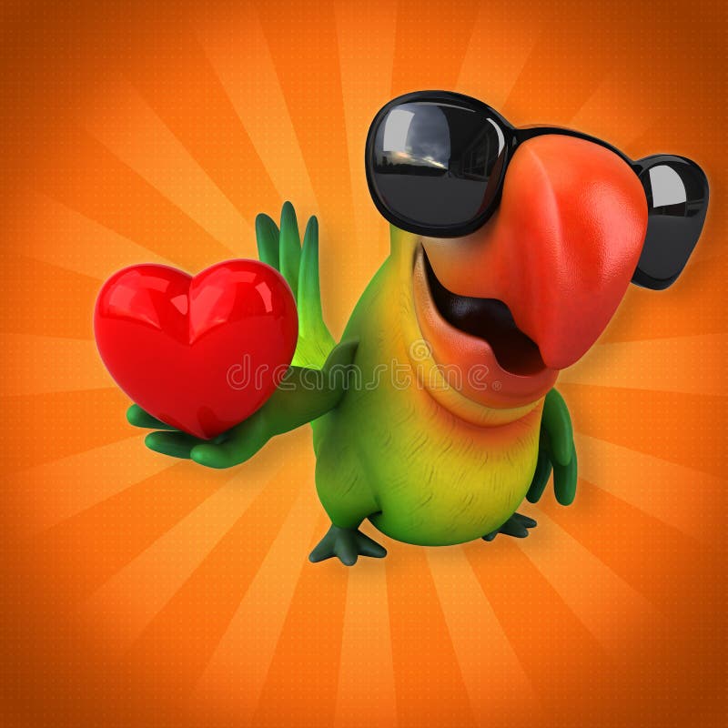 Fun parrot stock illustration. Illustration of cardion - 71548678
