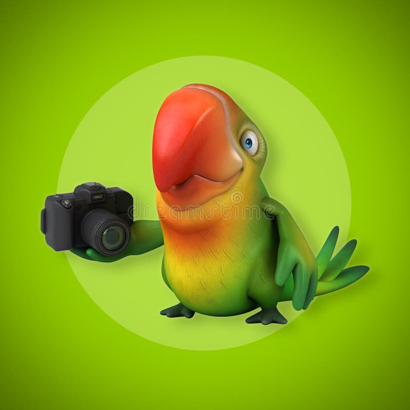 Fun parrot stock illustration. Illustration of cute, tropics - 71548712