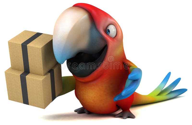 Fun parrot stock illustration. Illustration of funny - 76176486