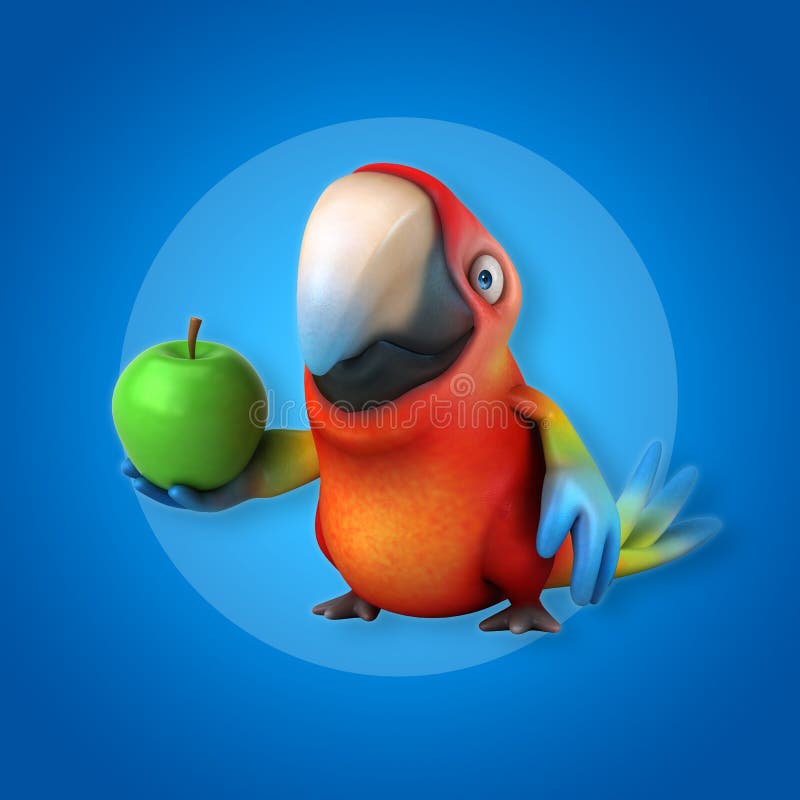 Fun parrot stock illustration. Illustration of natural - 78539535