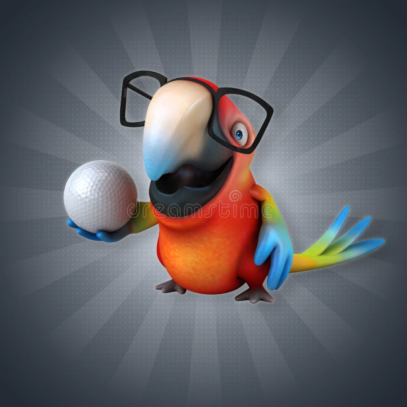 Fun parrot stock illustration. Illustration of exotic - 78539552