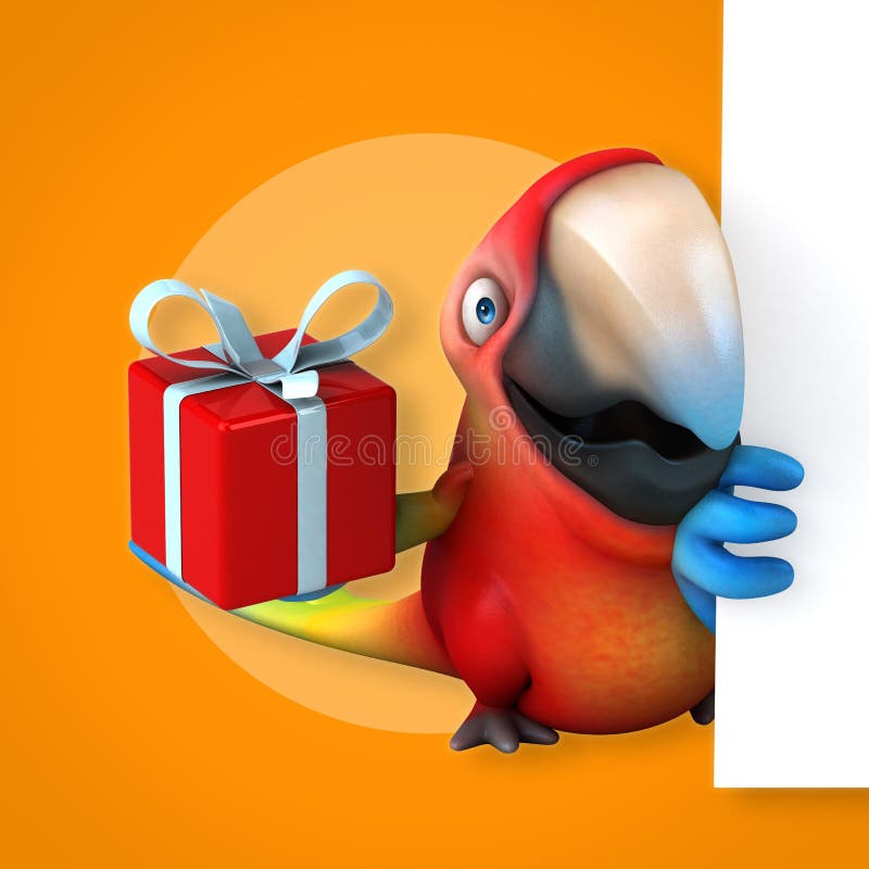 Fun parrot stock illustration. Illustration of funny - 78539693
