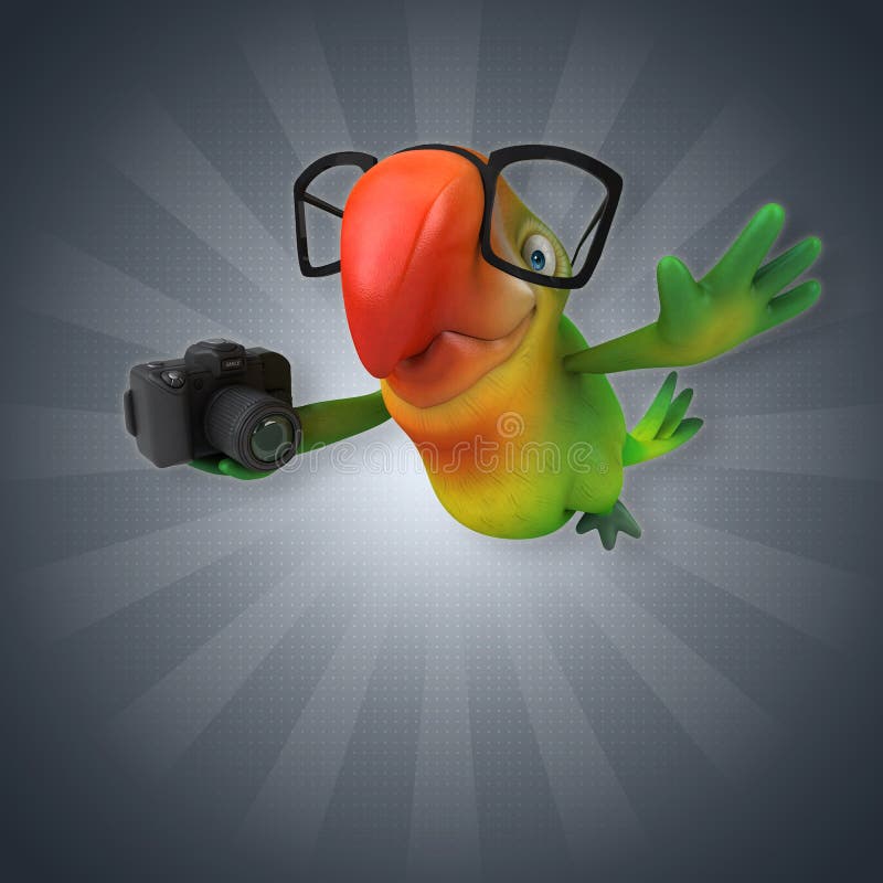 Fun parrot stock illustration. Illustration of south - 78539742