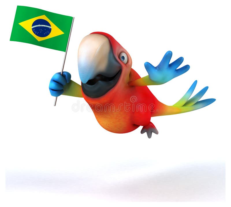 Fun parrot stock illustration. Illustration of color - 136594496