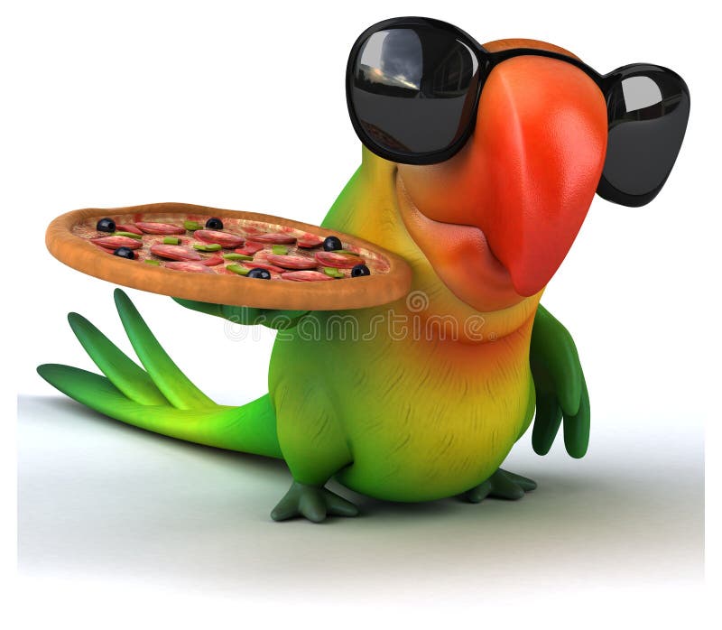 Fun parrot stock illustration. Illustration of funny - 136594582