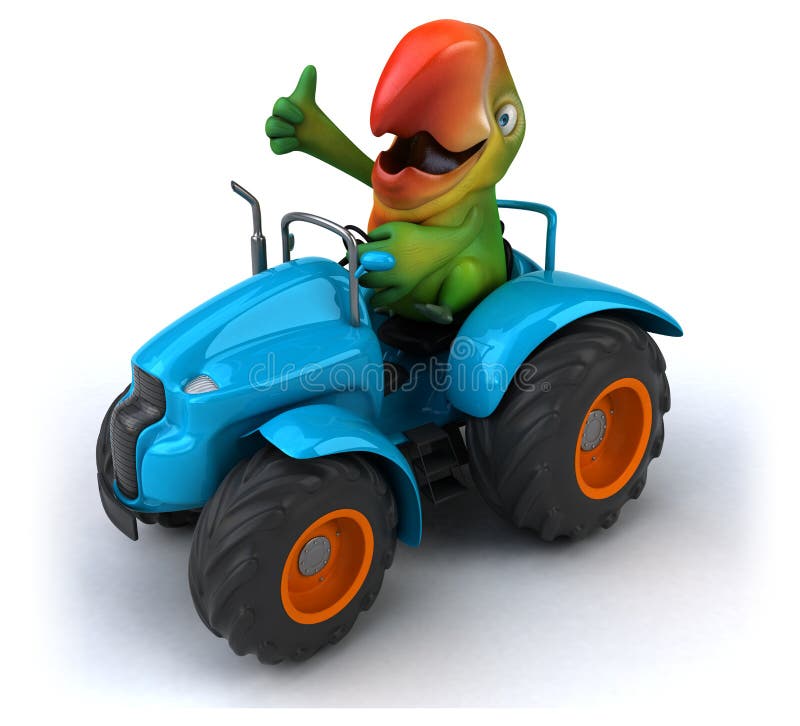 Fun parrot stock illustration. Illustration of funny - 136594946