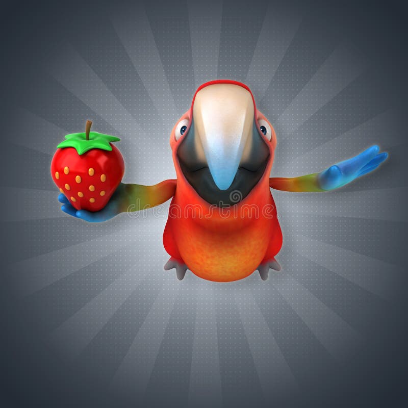 Fun parrot stock illustration. Illustration of tropical - 98528510