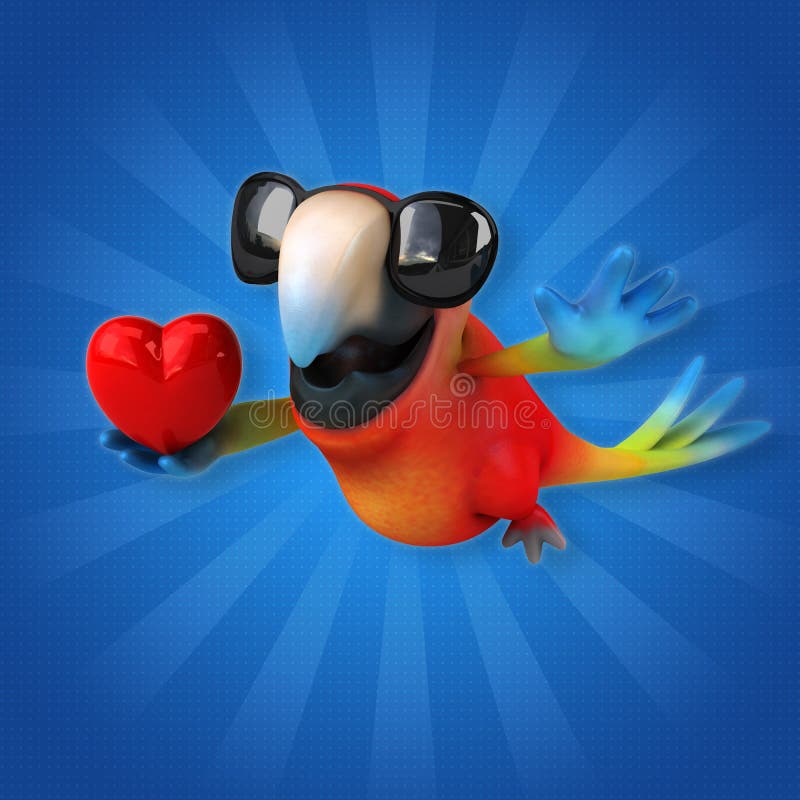 Fun parrot stock illustration. Illustration of smile - 98529120