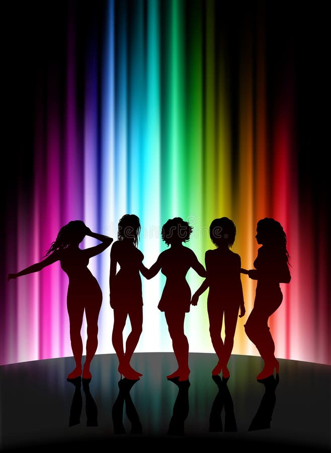 Fun Party On Abstract Spectrum Background Stock Illustration ...