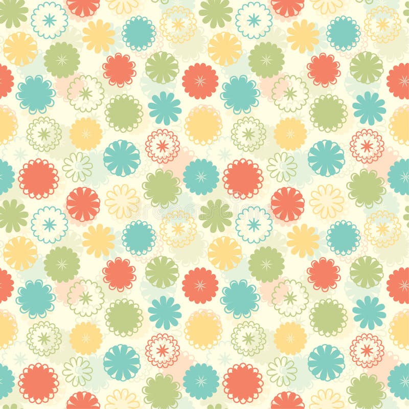 Fun pastel flowers stock vector. Illustration of naive - 8550860