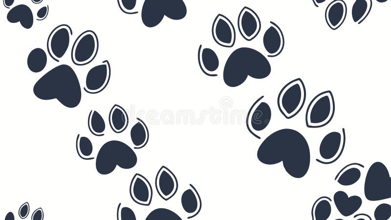 Fun Paw Prints Seamless Pattern, Pet and Animal Theme, Vector Design ...
