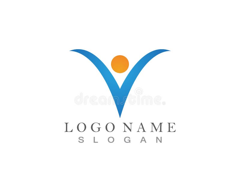 Fun People Healthy Life Logo and Symbol Stock Vector - Illustration of ...