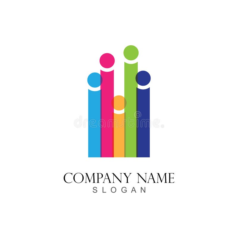 Fun People Healthy Life Logo Template Icon Stock Illustration ...