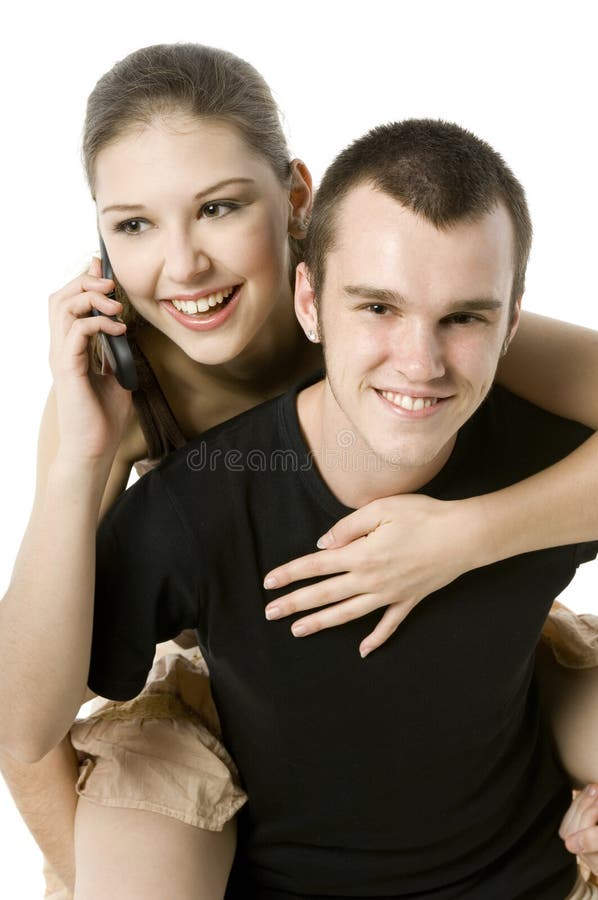Back To Back Calls stock image. Image of cellphone, friends - 1116713