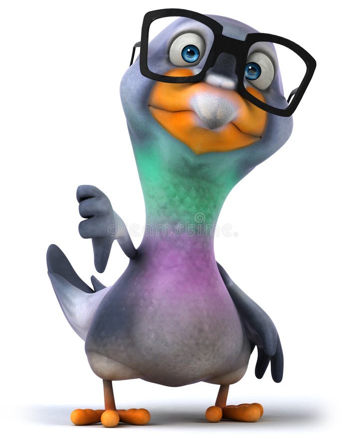 Fun pigeon stock illustration. Illustration of wildlife - 44356129