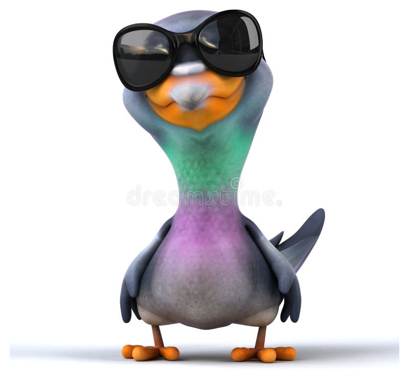Fun pigeon stock illustration. Illustration of pigeon - 55856190